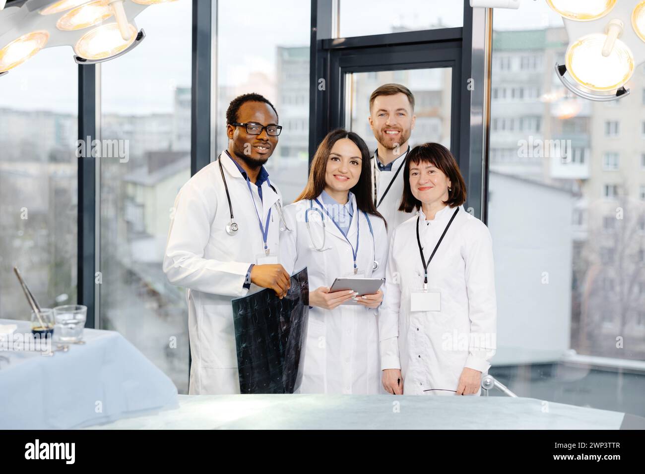 Group of doctors standing together for a medical conference Stock Photo ...
