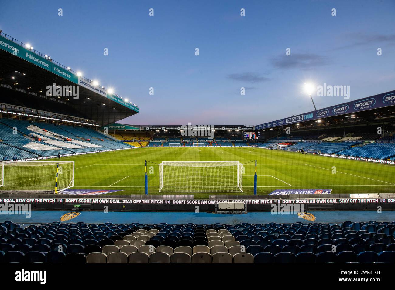 A general view inside Elland Road Stadium ahead of the Sky Bet ...
