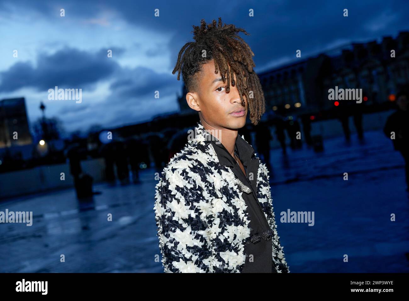 Jaden Smith arrives for the Louis Vuitton Fall/Winter 2024-2025 ready ...