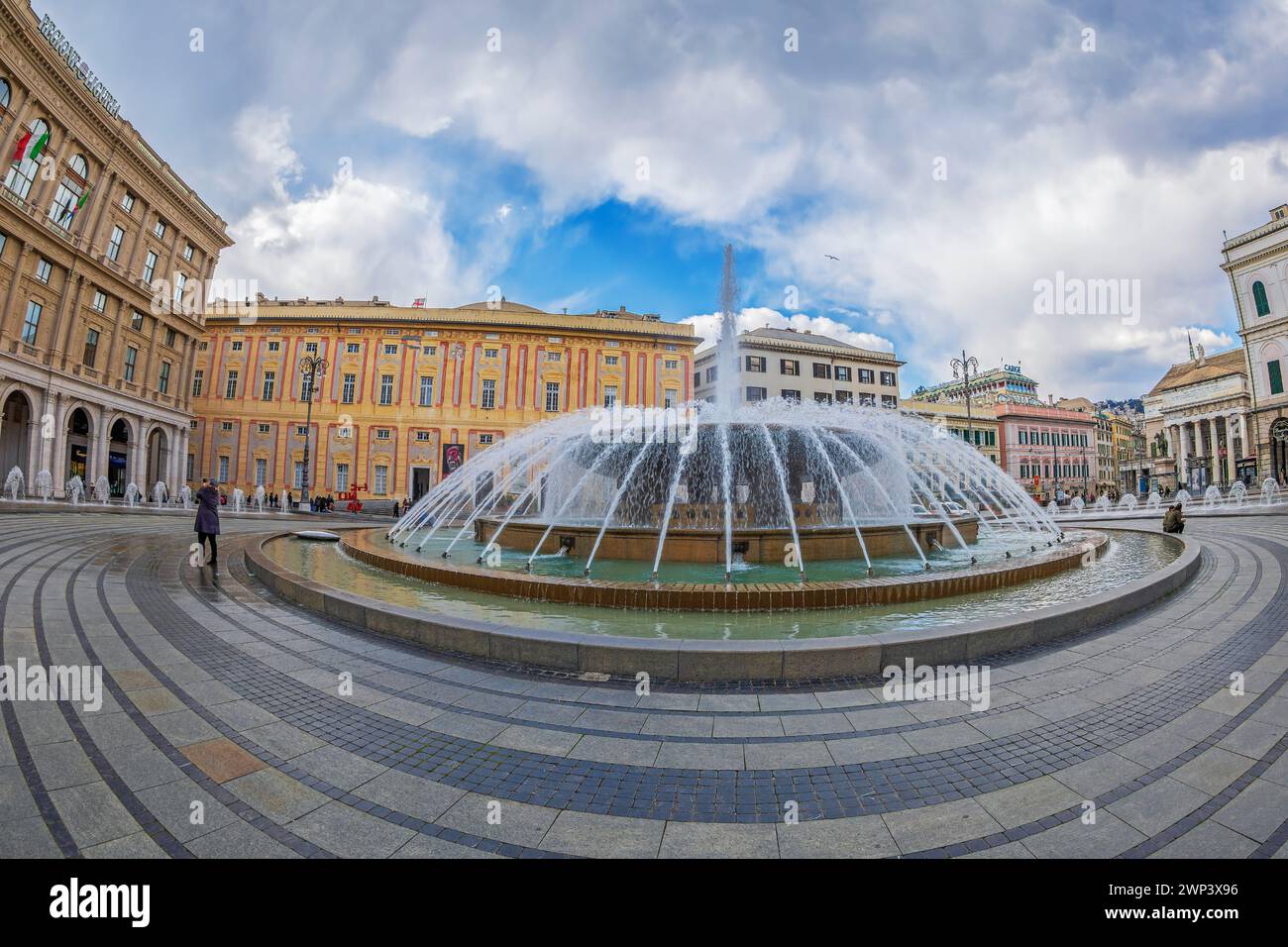 GENOA, ITALY - 20 MARCH, 2021: Piazza Raffaele de Ferrari, the main ...