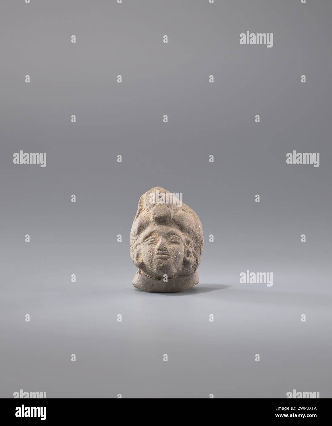 Fragment of a female head figurine from the 3rd-2nd century BC, showing ...