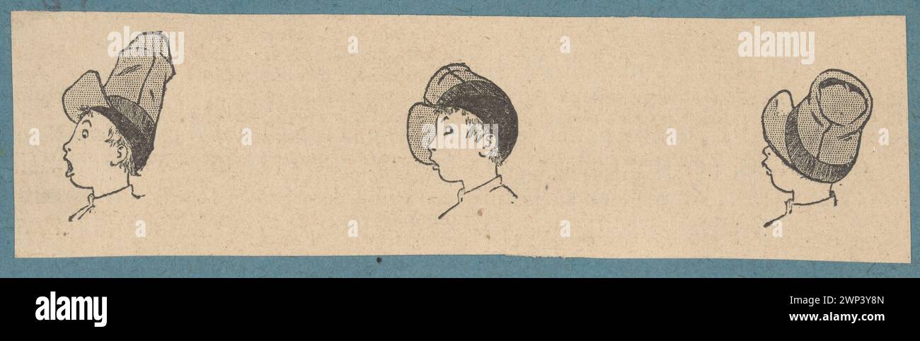An illustration showcasing three perspectives of a boy wearing a high ...