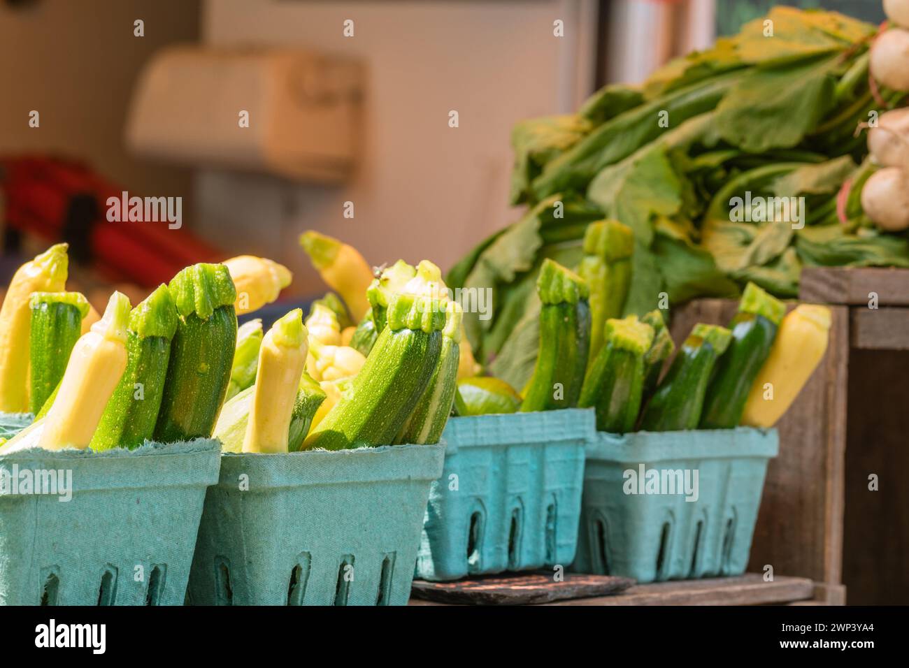 Martha's Vineyard, MA, US-July 20, 2023: Zucchini or summer squash for ...