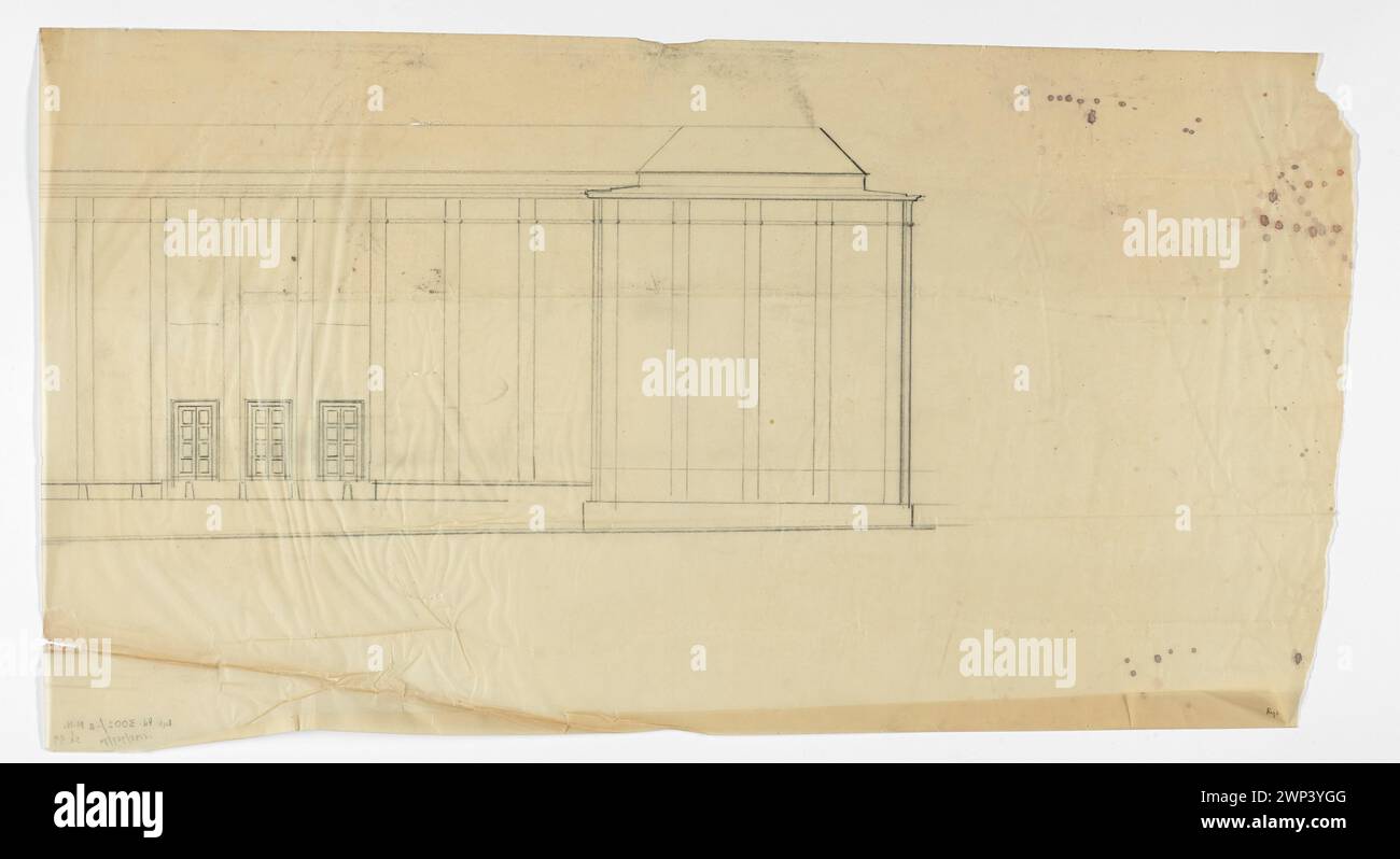 Warsaw national museum architecture tadeusz 1926 project facade scale 1 ...