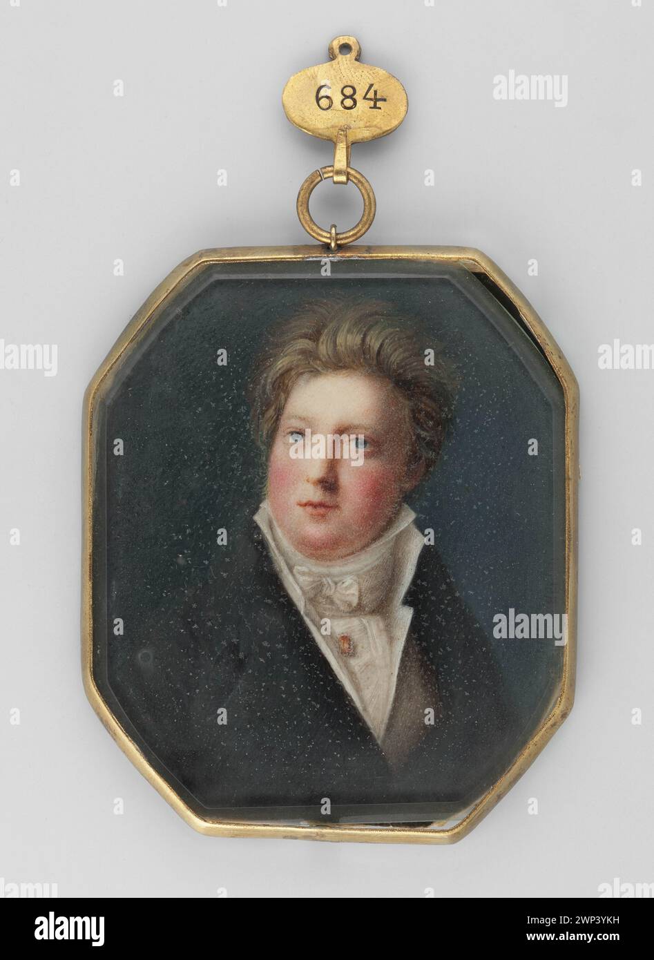 Portrait of the young man; Pugel, W. (Ca. Fl. 1840-1850); 1840 (1840-00 ...