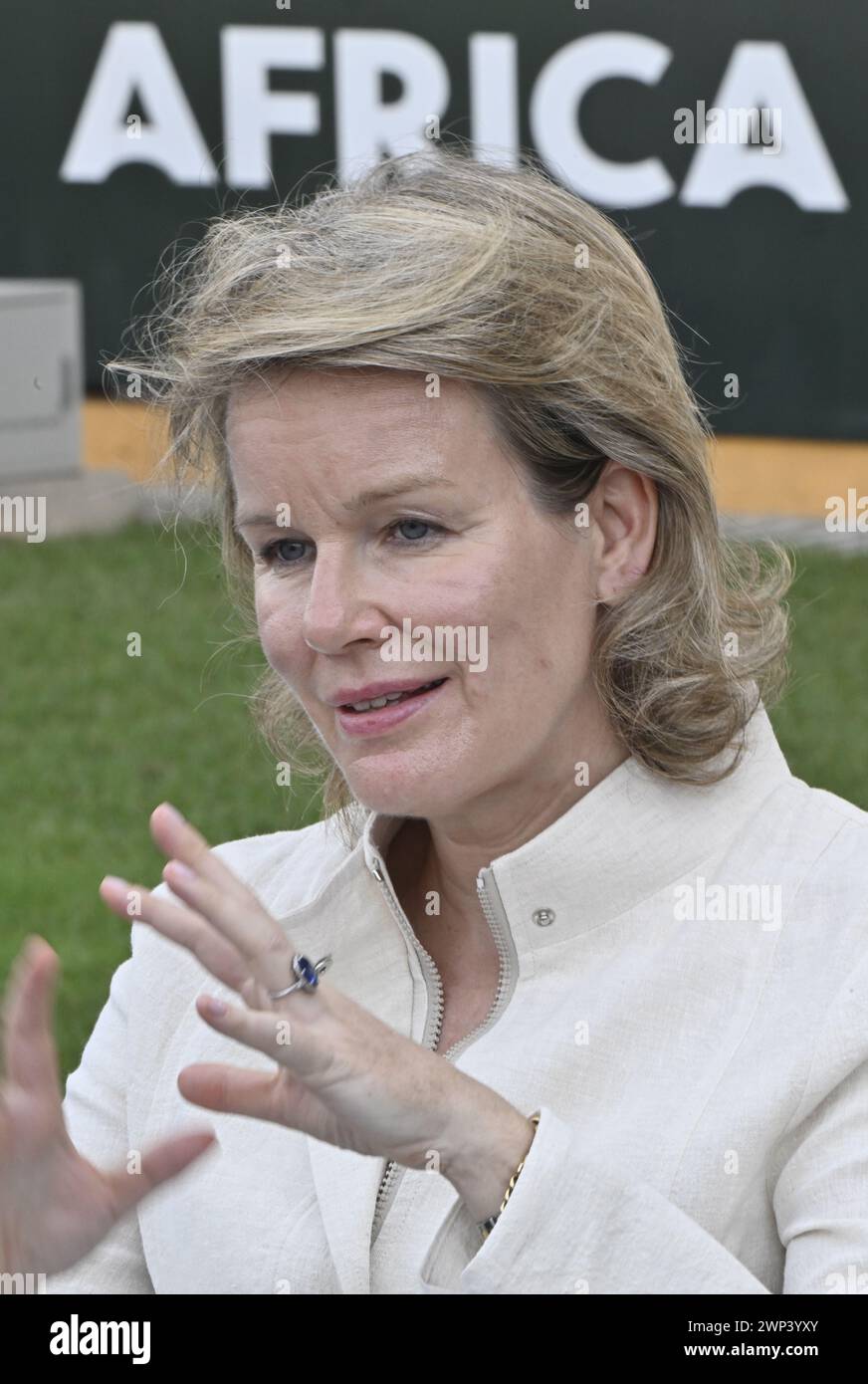 Abidjan, Ivory Coast. 05th Mar, 2024. Queen Mathilde of Belgium ...