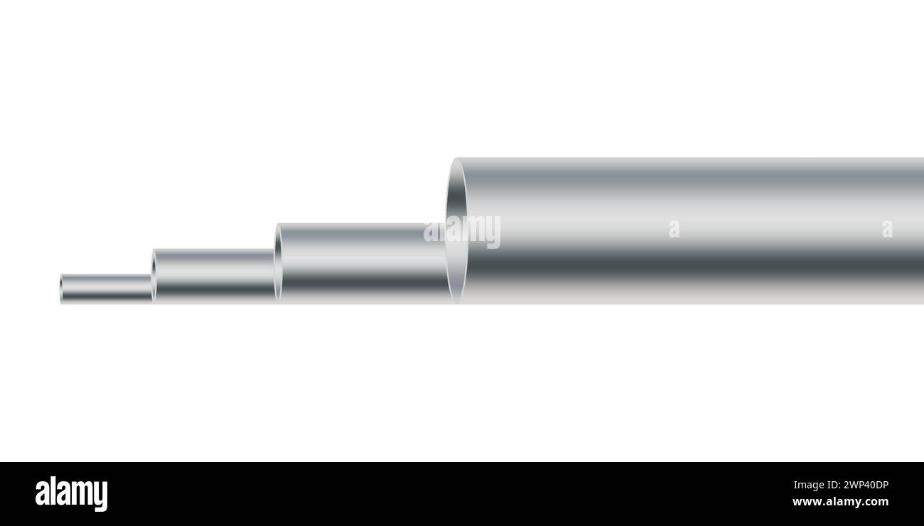 Iron pipes in abstract style on white background. Vector illustration ...