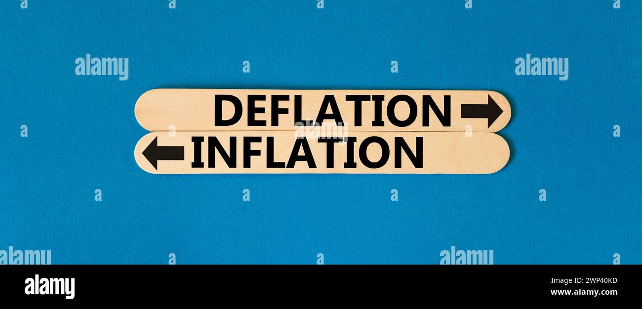 Deflation inflation symbol. Concept word Deflation Inflation on ...