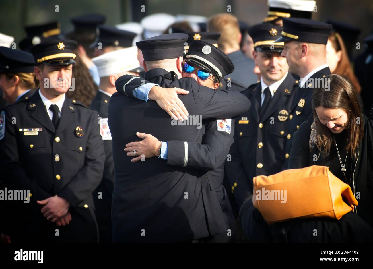 UNITED STATES - 03-04-2024: Members of the firefighter community turned ...