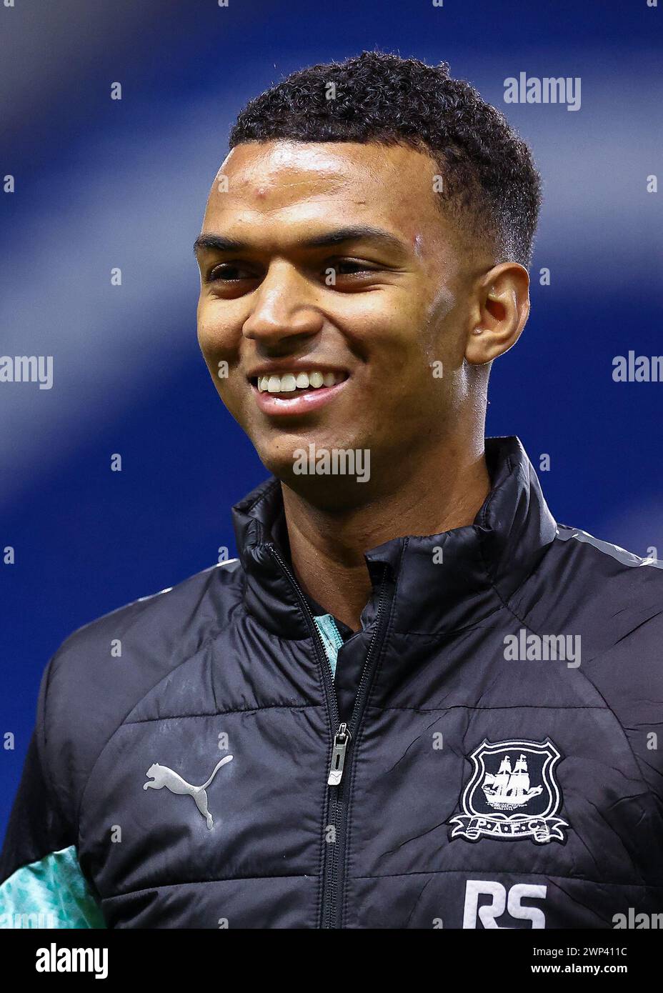 Morgan Whittaker of Plymouth Argyle looks happy during the Sky Bet ...