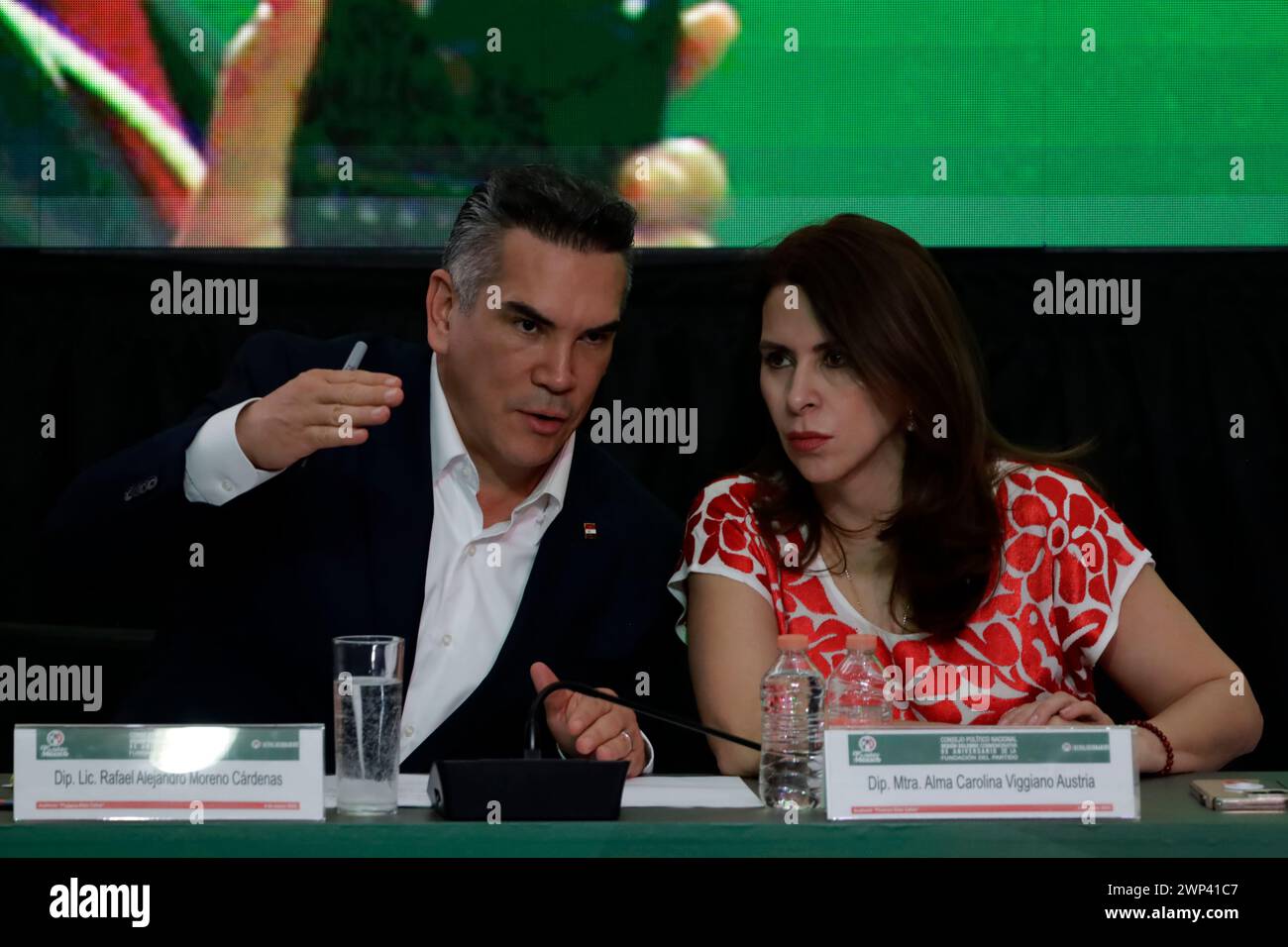 Mexico City, Mexico. 4th Mar, 2024. Leader of the Institutional Revolutionary Party (PRI ...