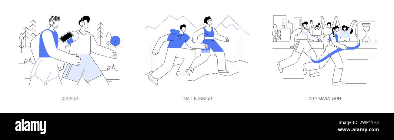 Active lifestyle isolated cartoon vector illustrations se Stock Vector ...