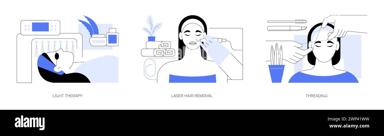 Skin treatment isolated cartoon vector illustrations se Stock Vector ...