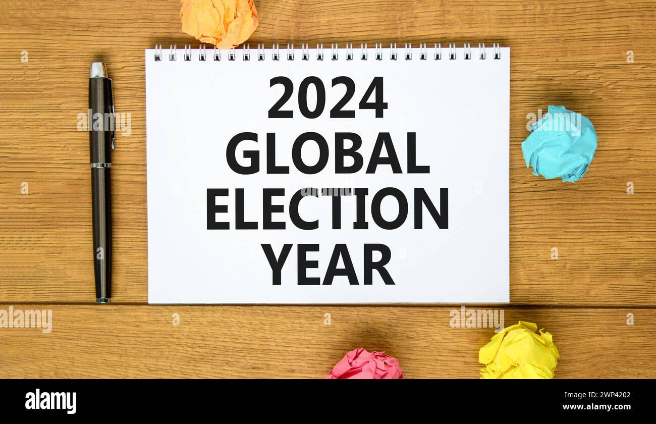 2024 global election year symbol. Concept words 2024 global election ...