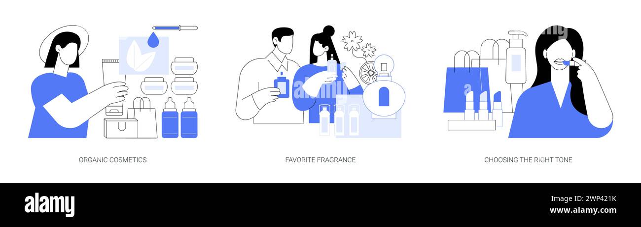 Buying cosmetics isolated cartoon vector illustrations se Stock Vector ...