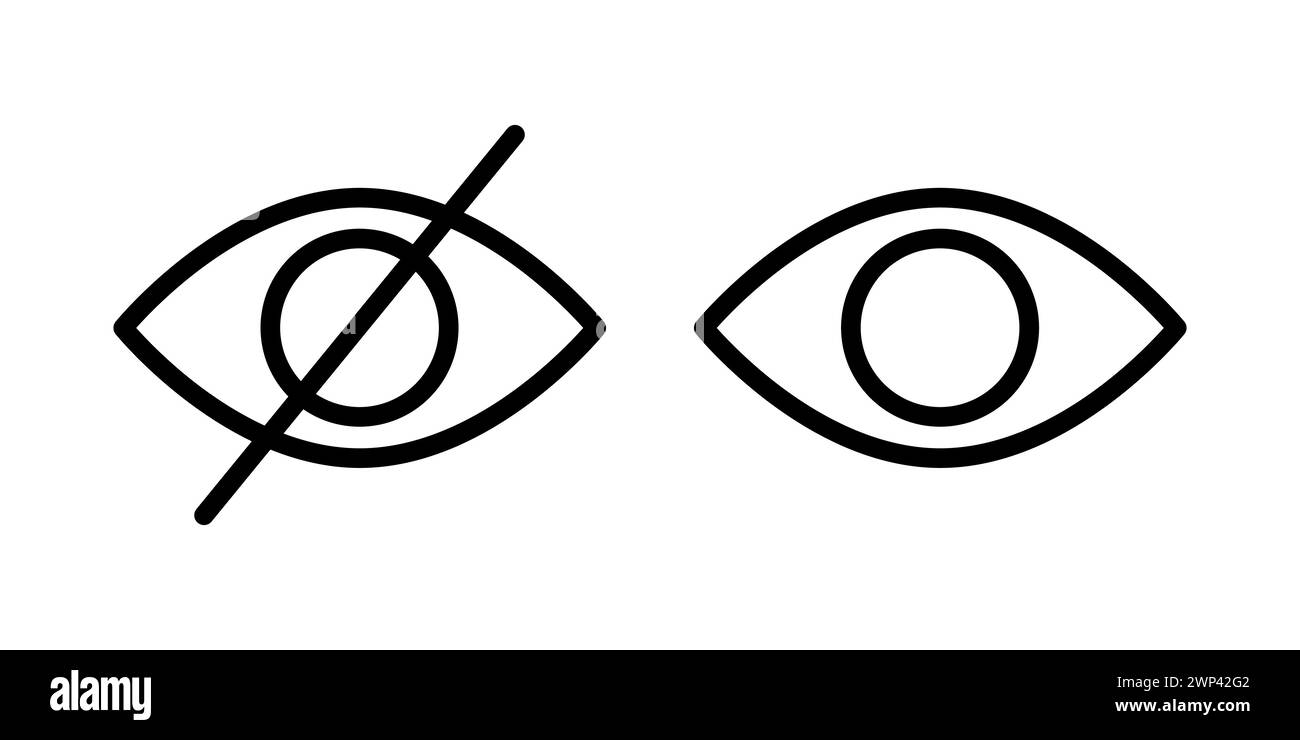 Eye crossed symbol hi-res stock photography and images - Alamy