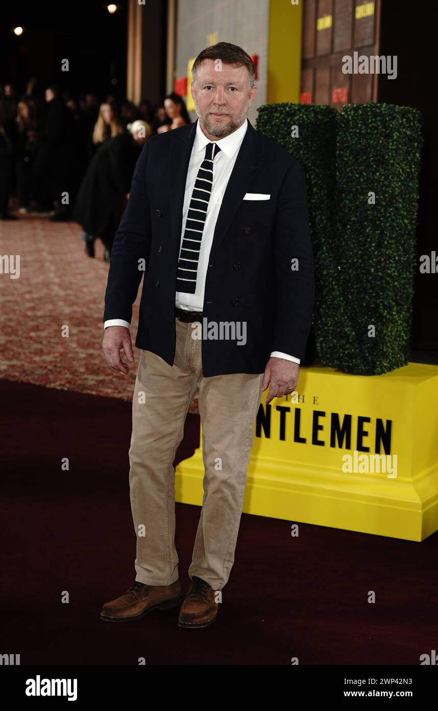 Guy Ritchie attends the premiere of the Netflix series The Gentlemen at ...