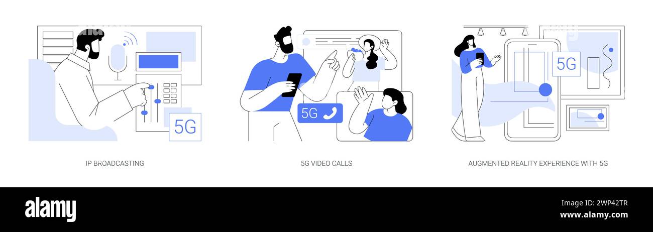 5G technology isolated cartoon vector illustrations se Stock Vector ...