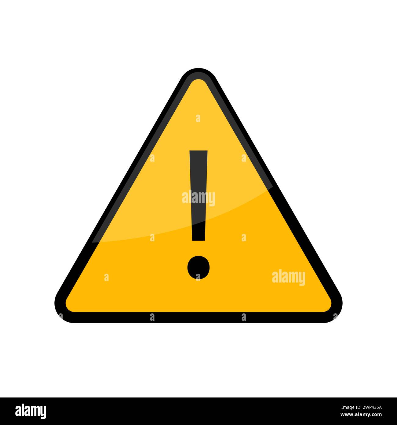Yellow triangle exclamation mark. Alert message. Vector illustration. Stock image. EPS 10 Stock ...