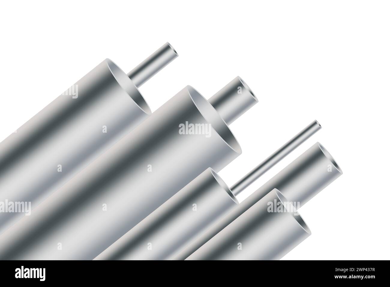 Iron pipes in abstract style on white background. Vector illustration ...