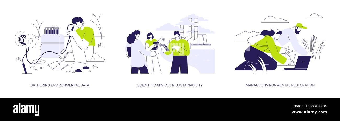 Environmental science abstract concept vector illustrations Stock ...