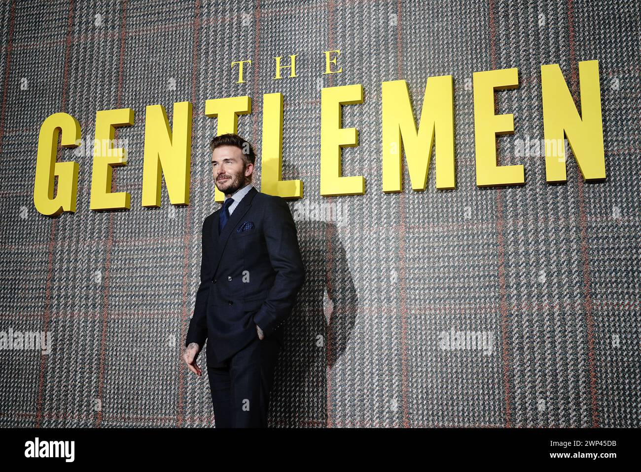 David Beckham attends the premiere of the Netflix series The Gentlemen ...