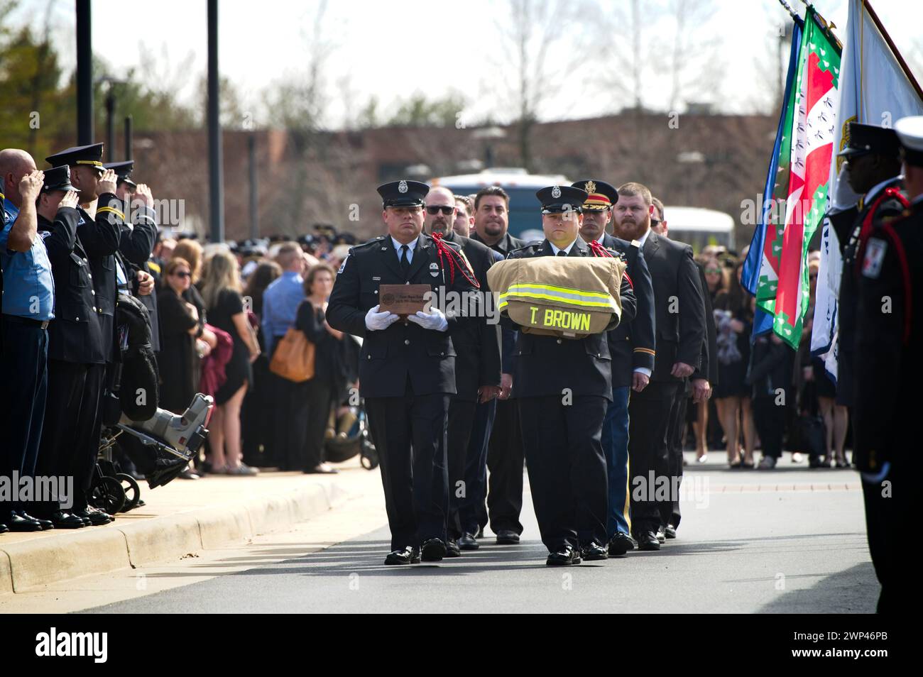 UNITED STATES - 03-04-2024: Members of the firefighter community turned ...