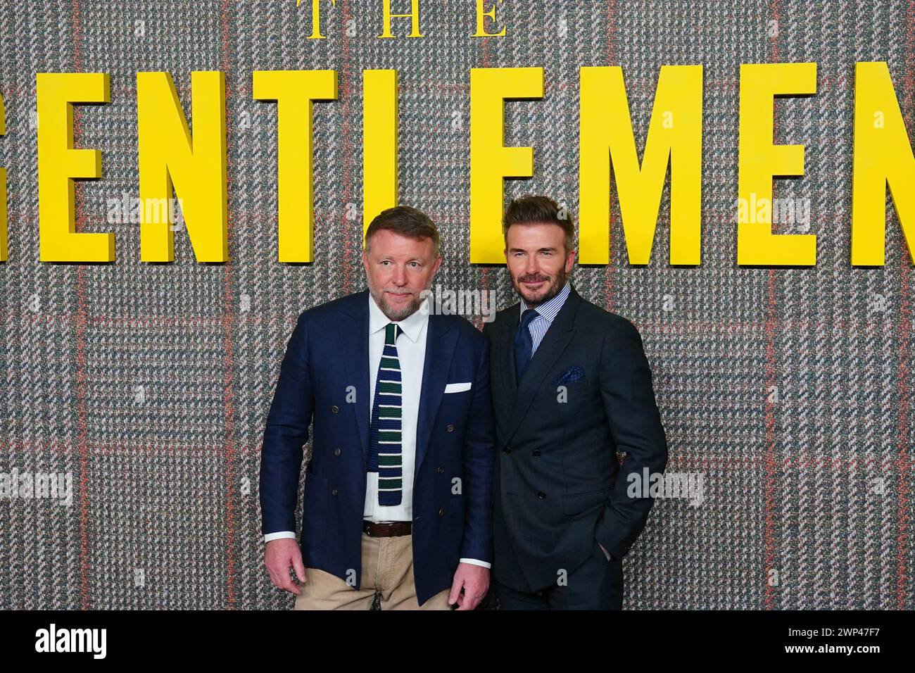 Guy Ritchie and David Beckham attending the premiere of Netflix series ...