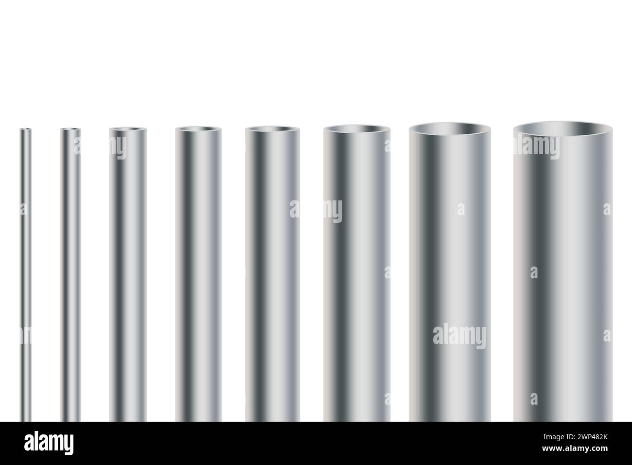 Iron pipes in abstract style on white background. Vector illustration ...