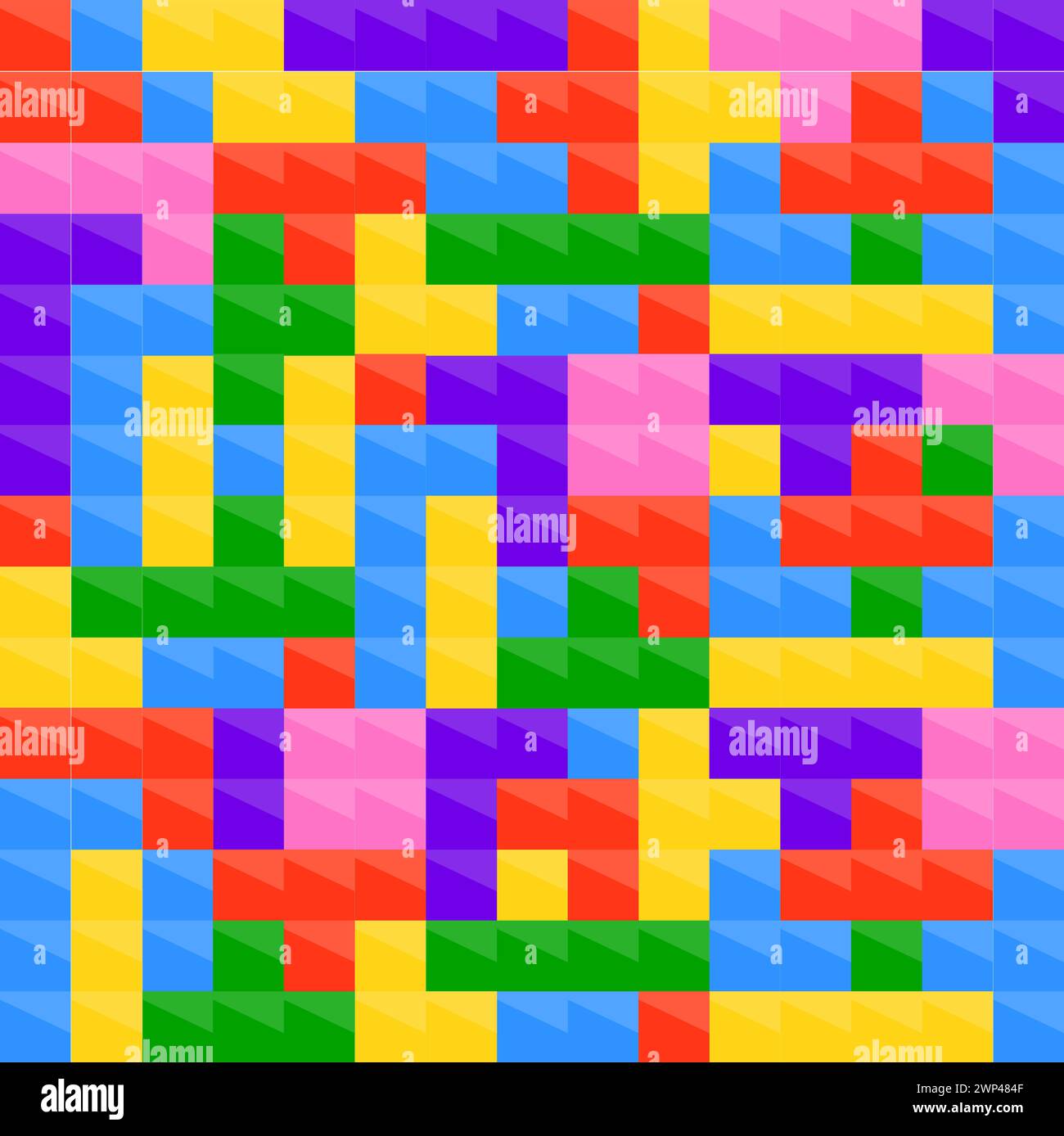 Colorful Tetris Figure Background Abstract Colorful Pattern Geometric Background Vector