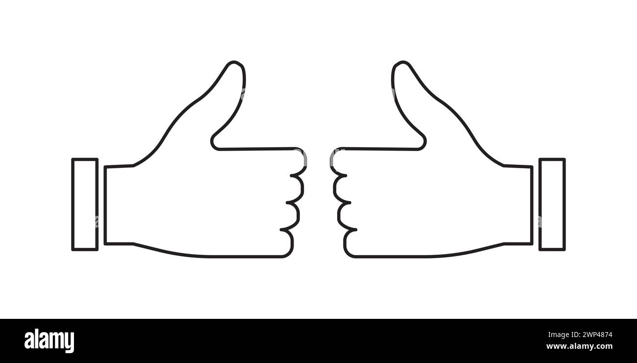 Flat likes. Social media flat icon. Thumb up like icon. Finger gesture ...