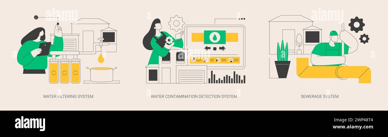 House utilities abstract concept vector illustrations Stock Vector ...