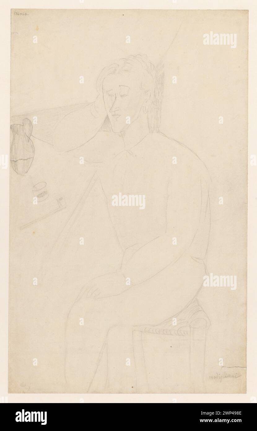 Portrait of André Salmon by Amedeo Modigliani (1917-1919), representing ...