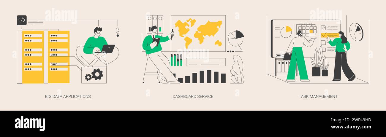 Big data analytics abstract concept vector illustrations Stock Vector ...