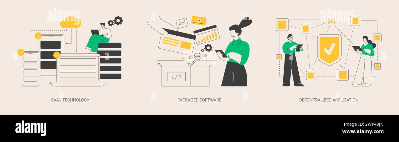 Application service abstract concept vector illustrations Stock Vector ...
