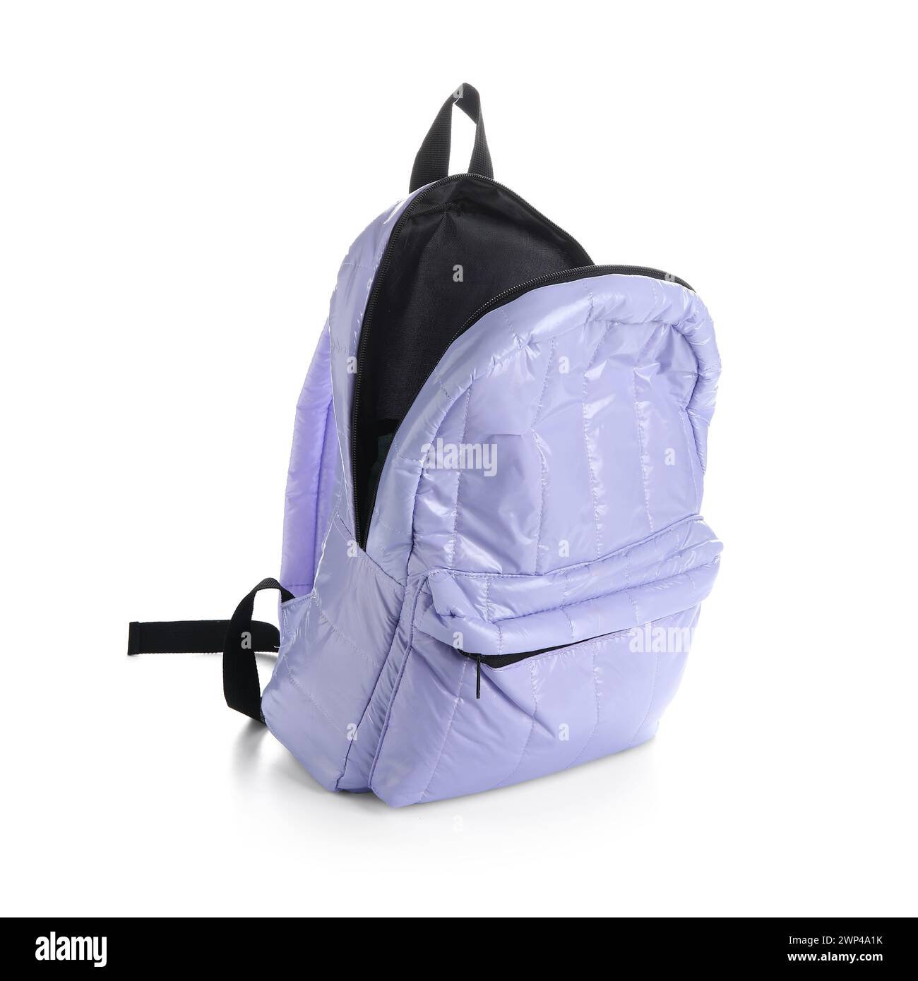Empty school backpack isolated on white background Stock Photo - Alamy