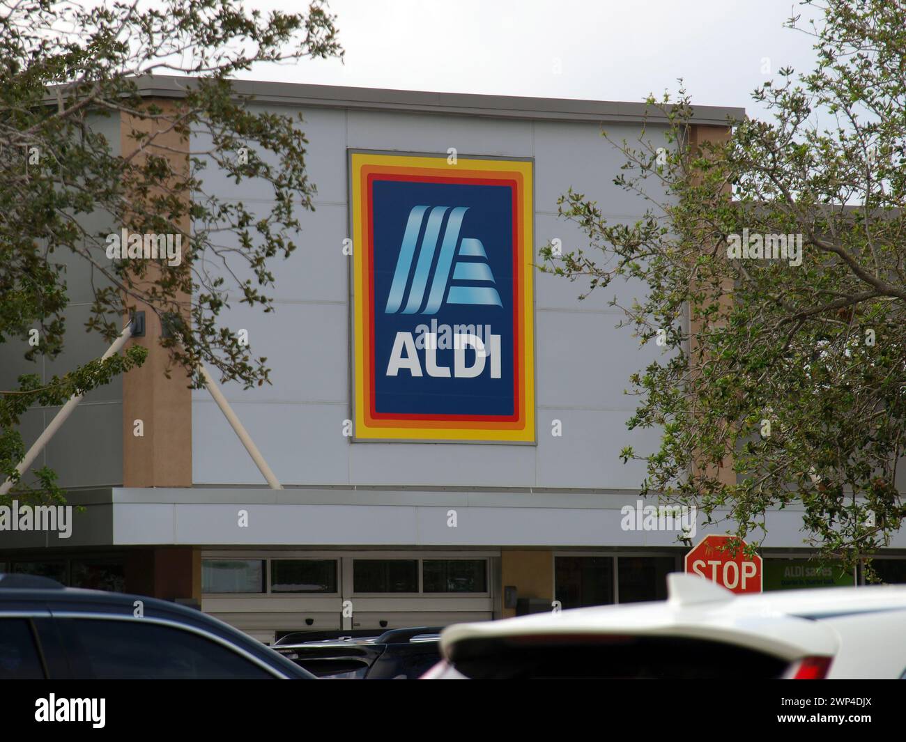 Miami, Florida, United States - February 24, 2024: Aldi grocery store ...