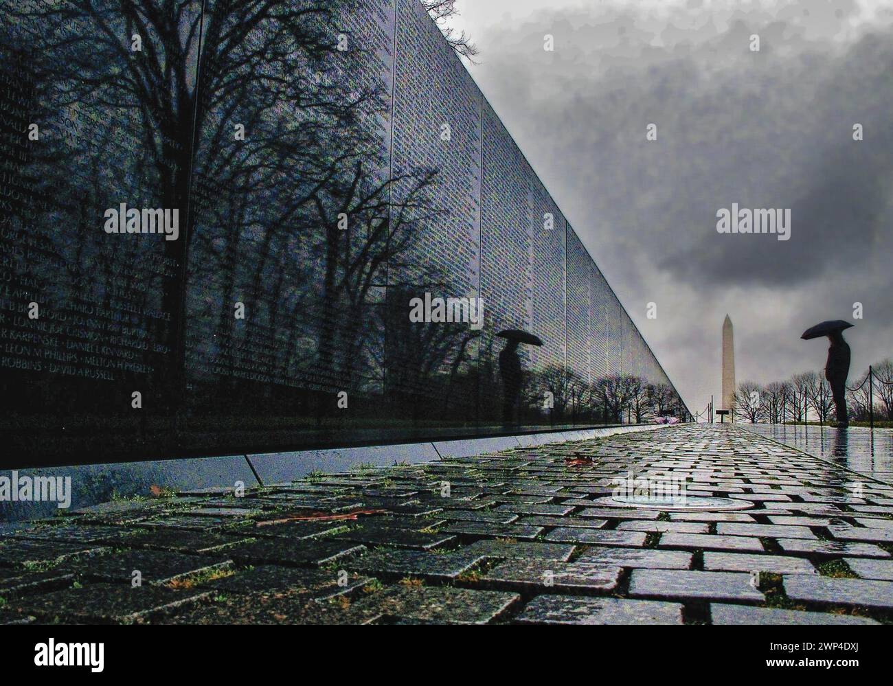 The wall on a rainy day in Washington DC Stock Photo - Alamy
