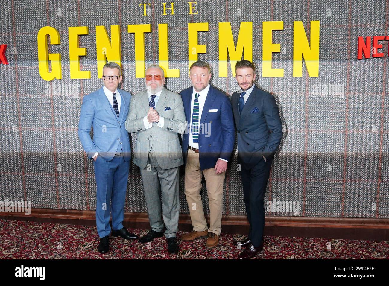 (left to right) Max Beesley, Ray Winstone, Guy Ritchie and David ...