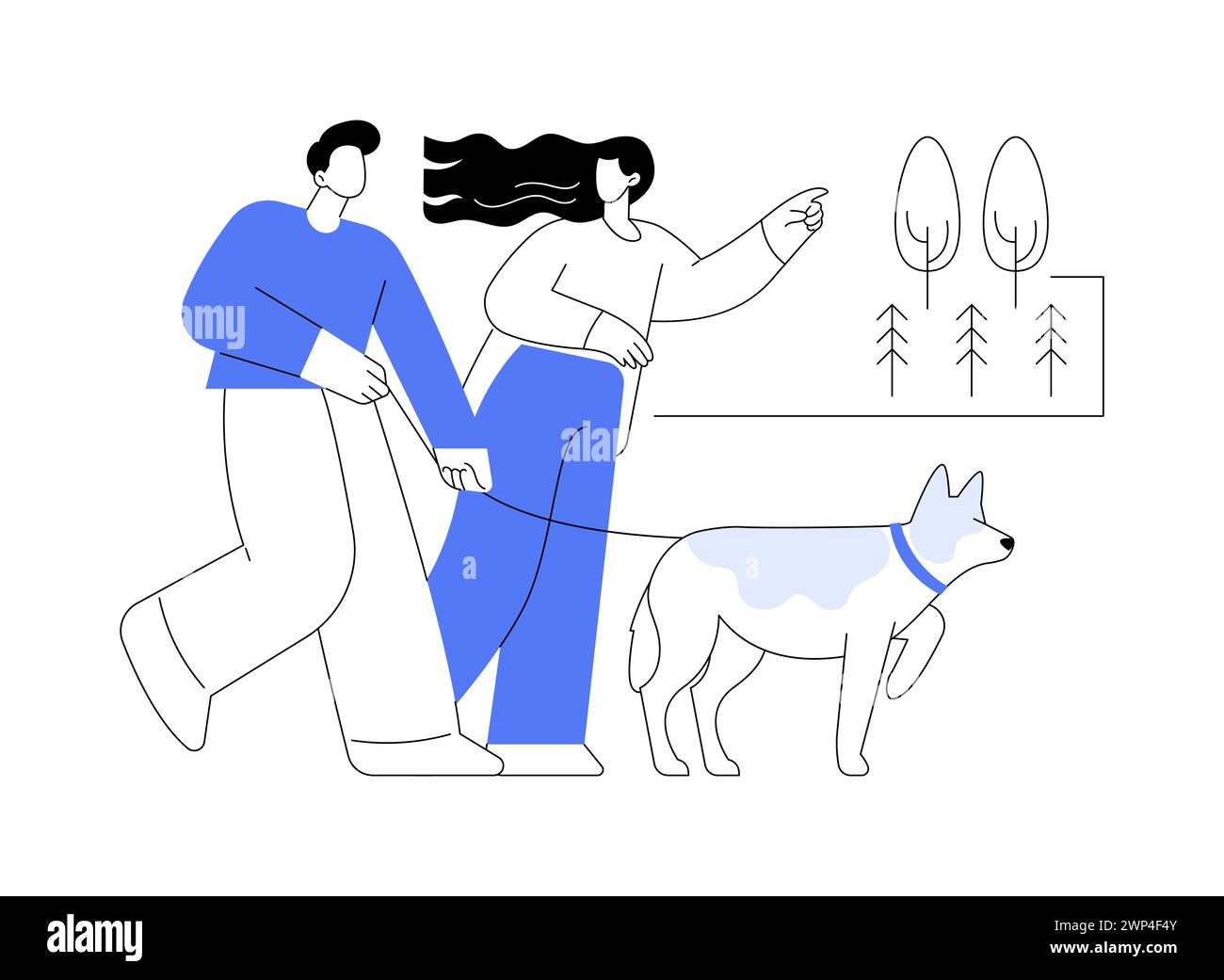 Regular walks isolated cartoon vector illustrations Stock Vector Image ...