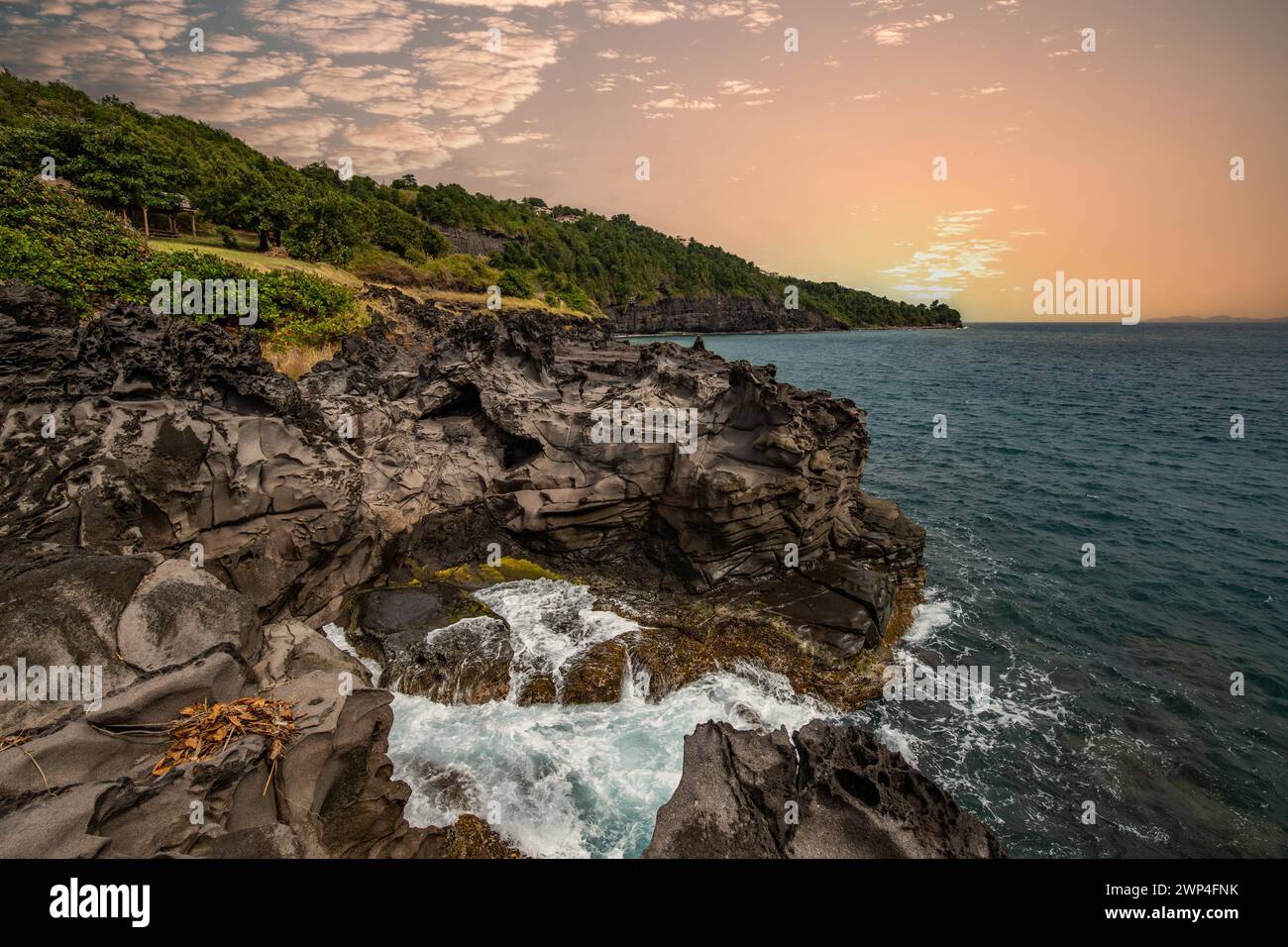Nature in a special landscape. A rocky coast by the sea. Great ...