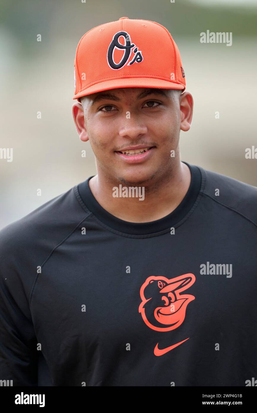 Baltimore Orioles Samuel Basallo before a Spring Training baseball game ...