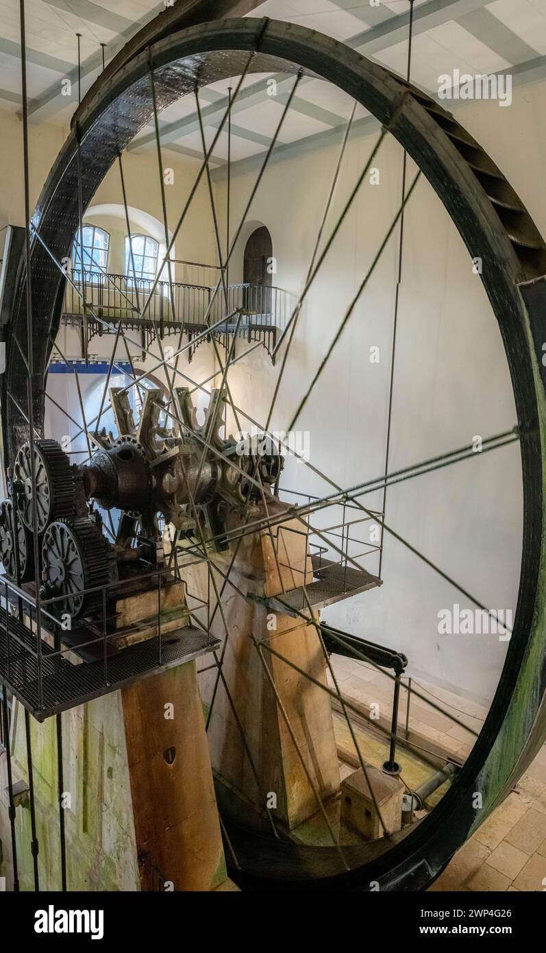 Old water pump in old saline in Bad Reichenhall, a spa town in the ...