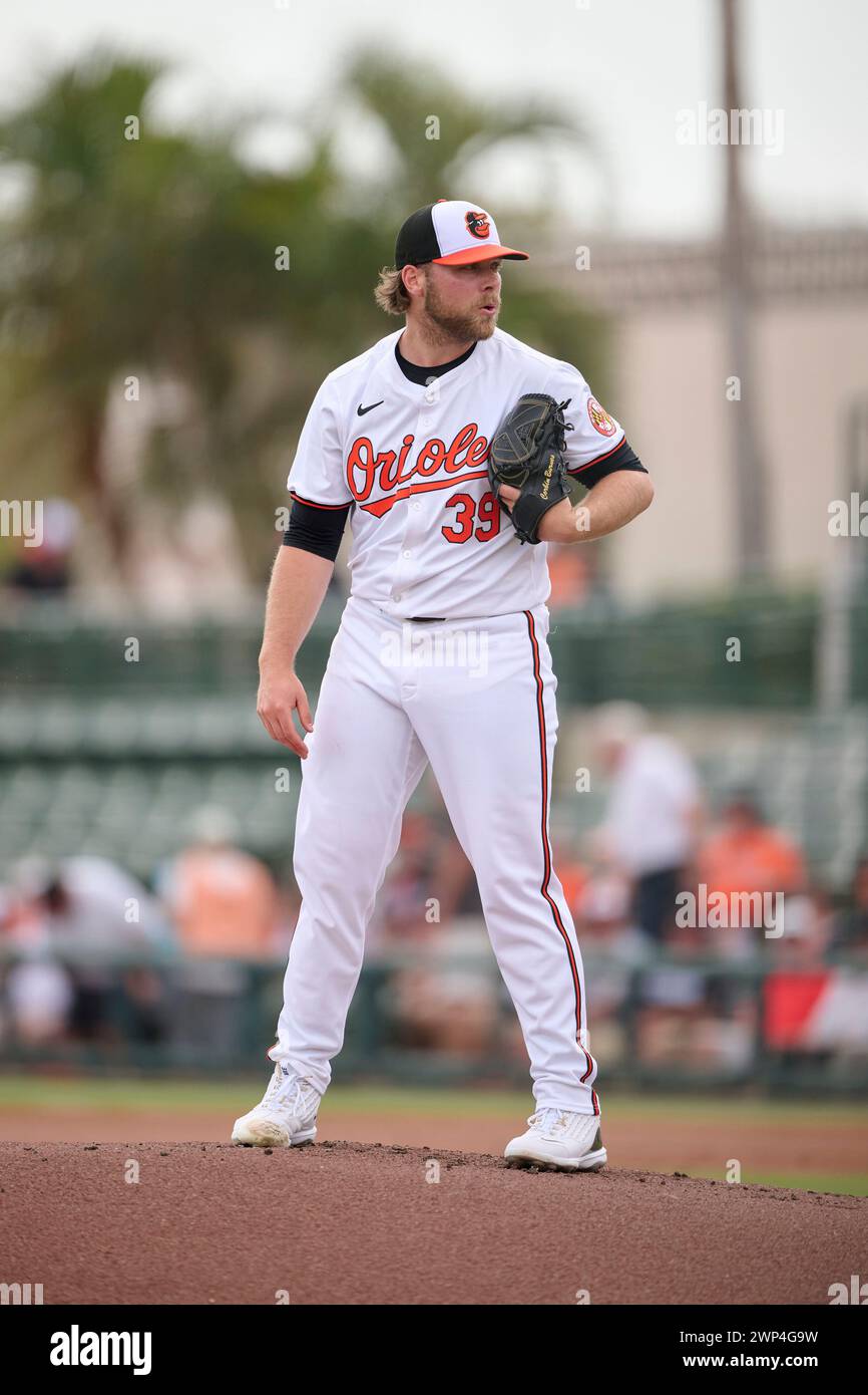 Baltimore Orioles pitcher Corbin Burnes (39) during a Spring Training ...