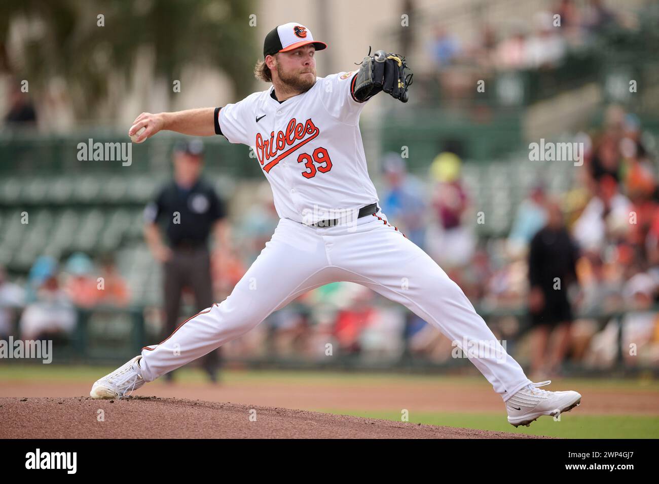 Baltimore Orioles pitcher Corbin Burnes (39) during a Spring Training ...