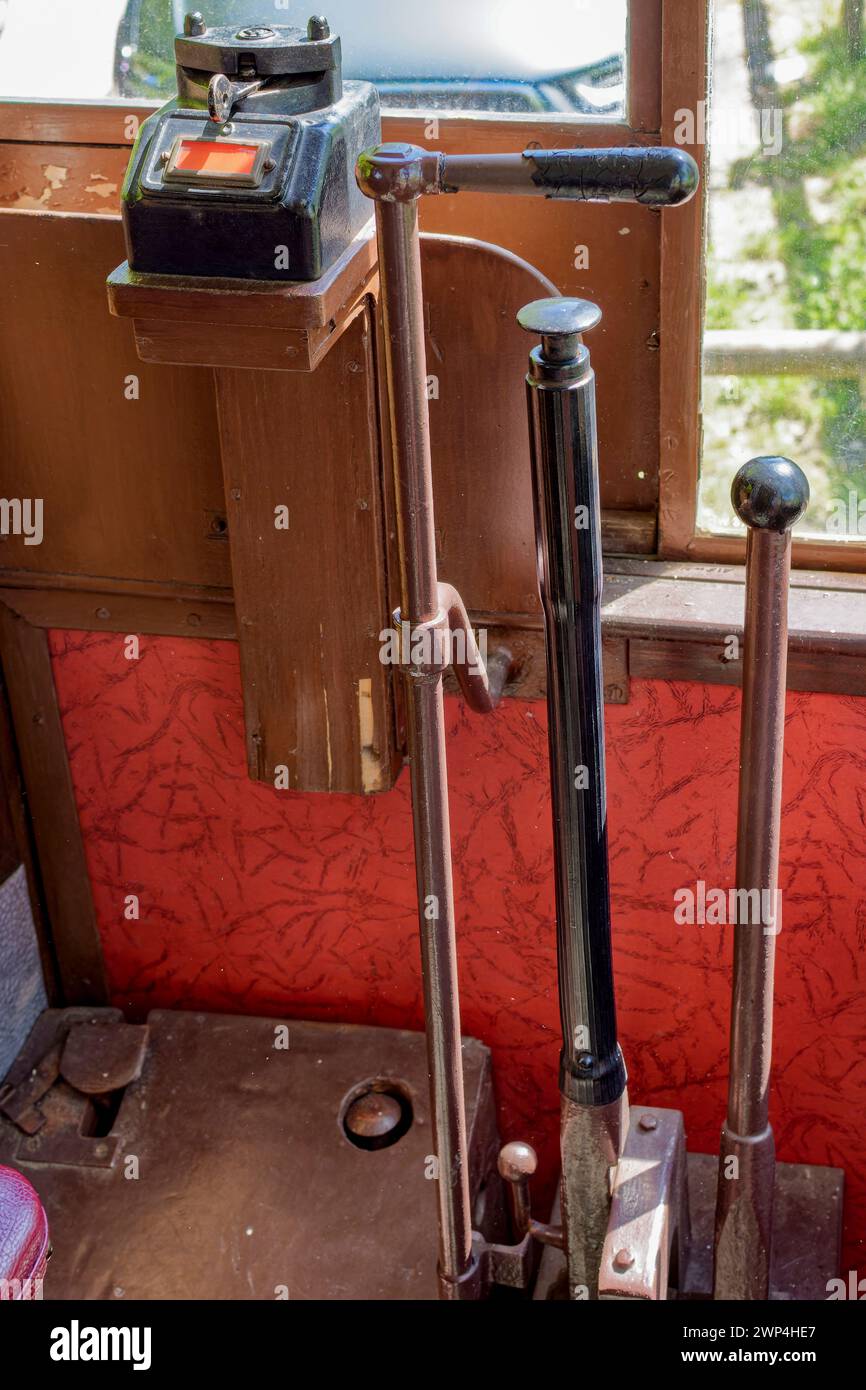 Old fashioned tram interior hi-res stock photography and images - Alamy