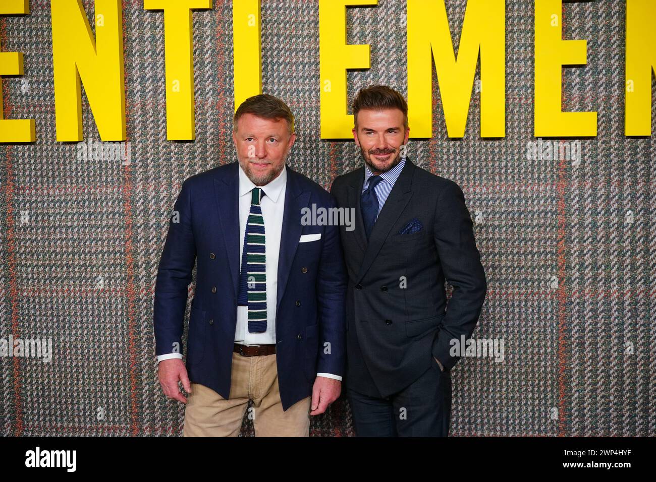 Guy Ritchie and David Beckham attending the premiere of Netflix series ...