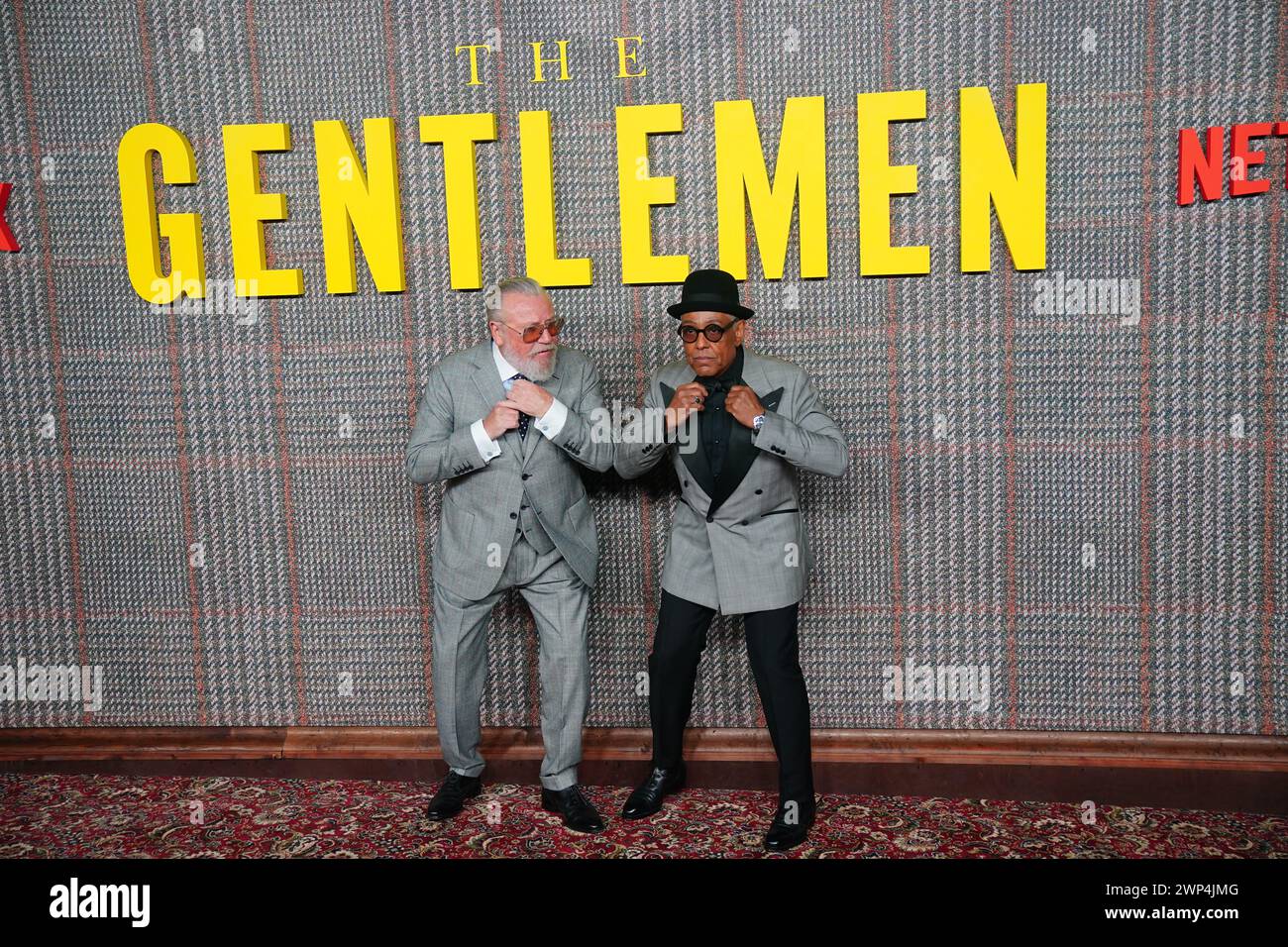 Ray Winstone and Giancarlo Esposito attending the premiere of Netflix ...