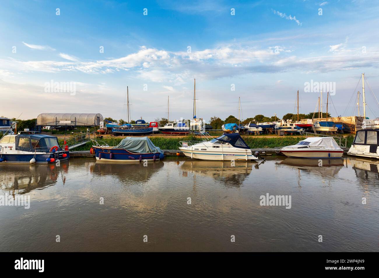 Boats in the harbour, River Stour, small town Sandwich, Kent, Dover ...