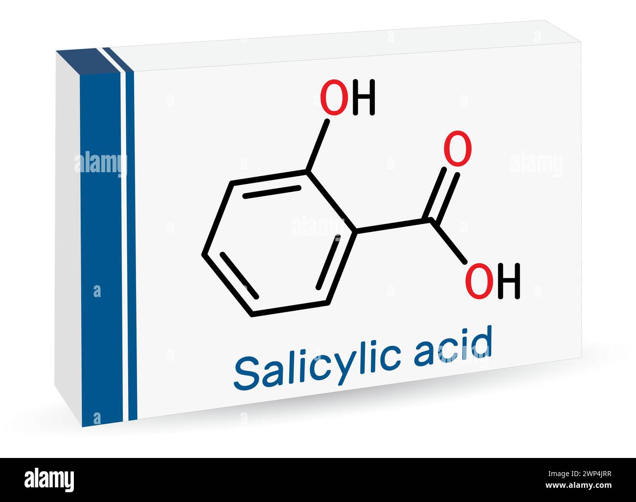 Salicylic acid molecule. It is used in the production of ...